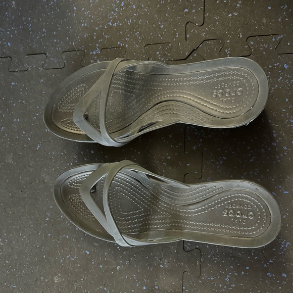 CROCS | Shoes | Croc Sandals With Wedge | Poshmark